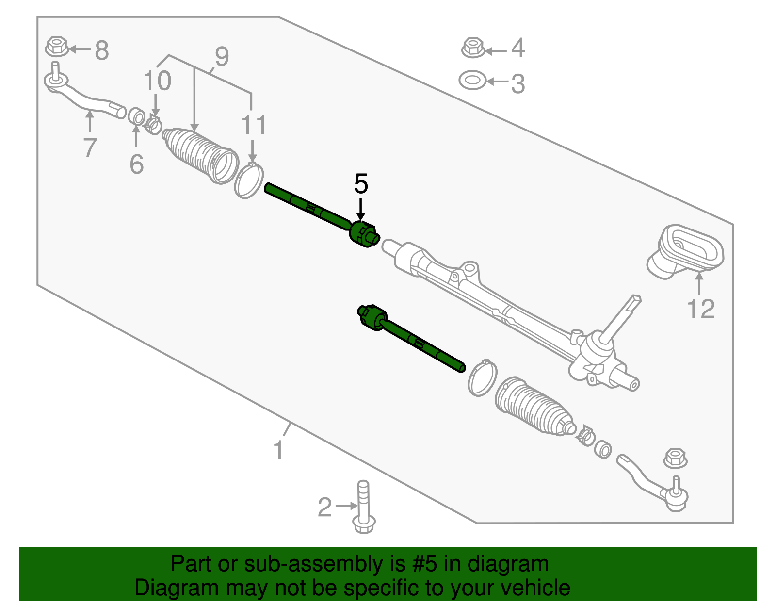 2012-2019 Nissan Inner Tie Rod D8521-1HK0A | OEM Parts Online