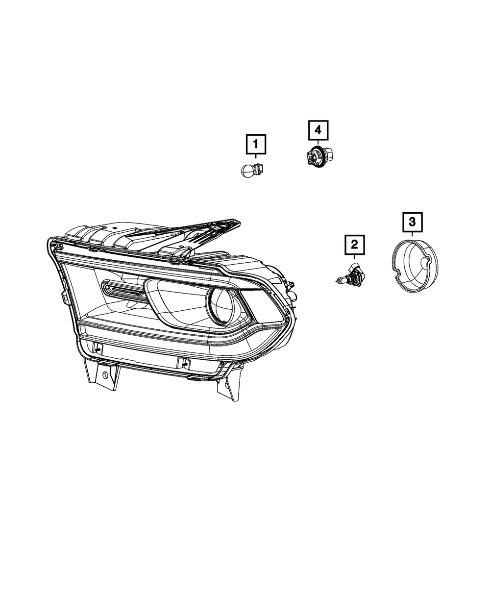 2016-2020 Mopar Headlamp Bulb, Right l09005sl | TascaParts.com