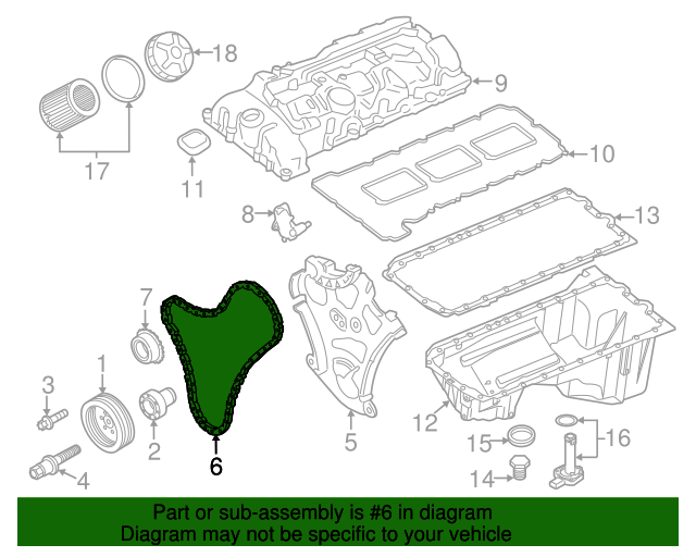 11318648732 - 2006-2021 BMW Timing Chain (11-31-8-648-732) | BMW of ...