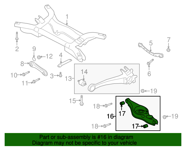 4113A037 - Lower Control Arm 2007-2013 Mitsubishi Outlander ...