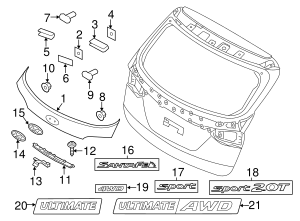 2013-2018 Hyundai Santa Fe Sport Finish Panel 87371-4Z000 | OEM Parts ...