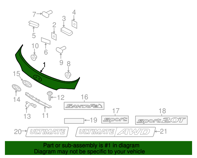 2013-2018 Hyundai Santa Fe Sport Finish Panel 87371-4Z000 | OEM Parts ...