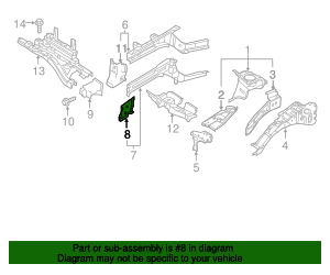 2011-2012 Nissan Leaf Outer Rail Bracket - Driver's Side (LH) 751F7 ...