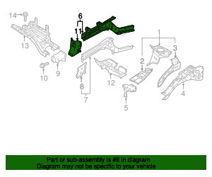 2013-2017 Nissan LEAF Inner Rail G5111-3NFMA | Boro Nissan Parts