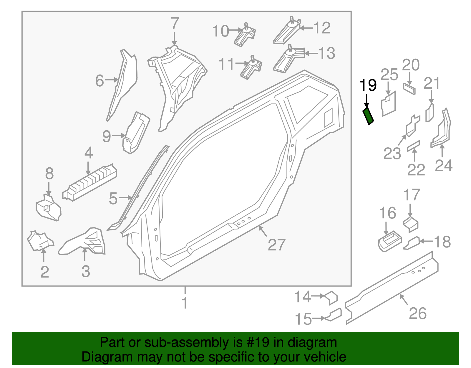41-00-7-359-001 - Inner Quarter Panel Reinforced Plate - 2014-2021 BMW ...