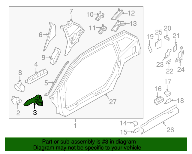 41-00-7-361-764 - Uniside Assembly Inner Support - 2014-2021 BMW | BMW ...