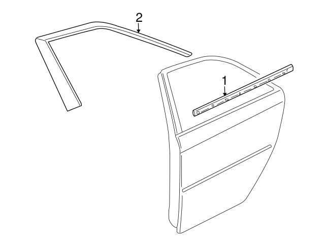 2009-2014 Cadillac CTS Rear Passenger Side Door Window Frame Rear ...