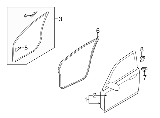 2009-2012 Mazda 6 Door Weather-Strip GS3L-58-760D | Mazda-Parts