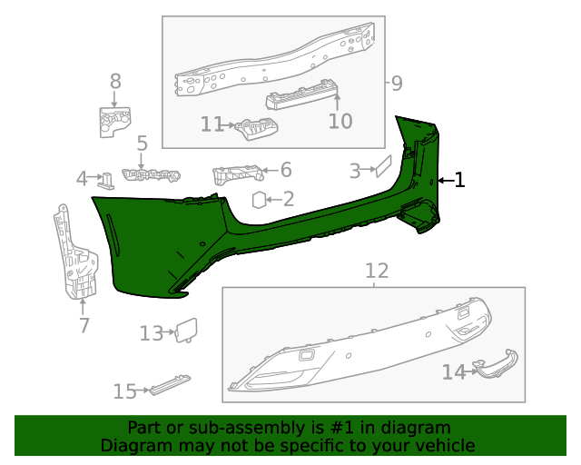 Toyota Bumper Cover Part# 5215962907 | Toyota Of Colorado Springs Parts