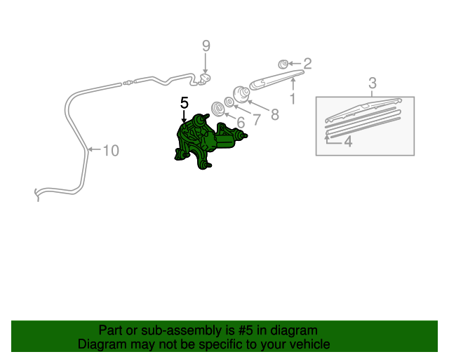 2002-2005 Lexus IS300 Rear Motor 85130-53010 | OEM Parts Online