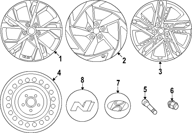 Hyundai - 52906-L1810 - Wheel, Alloy - 2024 Hyundai Sonata | OEM ...