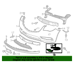 2013-2017 Buick Enclave Passenger Side Front Bumper Fascia Outer Grille ...