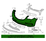 2013-2017 Buick Enclave Front Upper Bumper Cover 84055839 GM ...