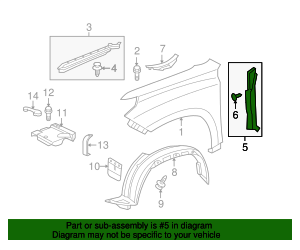 53827-60040 - Fender Protection Film 2010-2023 Lexus GX460 ...
