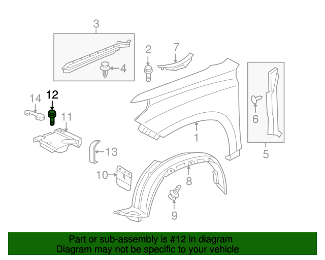90467-07211 - Fender Ledge Cover Clip 2006-2023 Lexus | Longo Lexus Parts