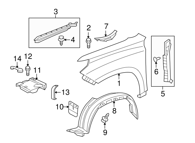 90467-07211 - Fender Ledge Cover Clip 2006-2023 Lexus | Longo Lexus Parts