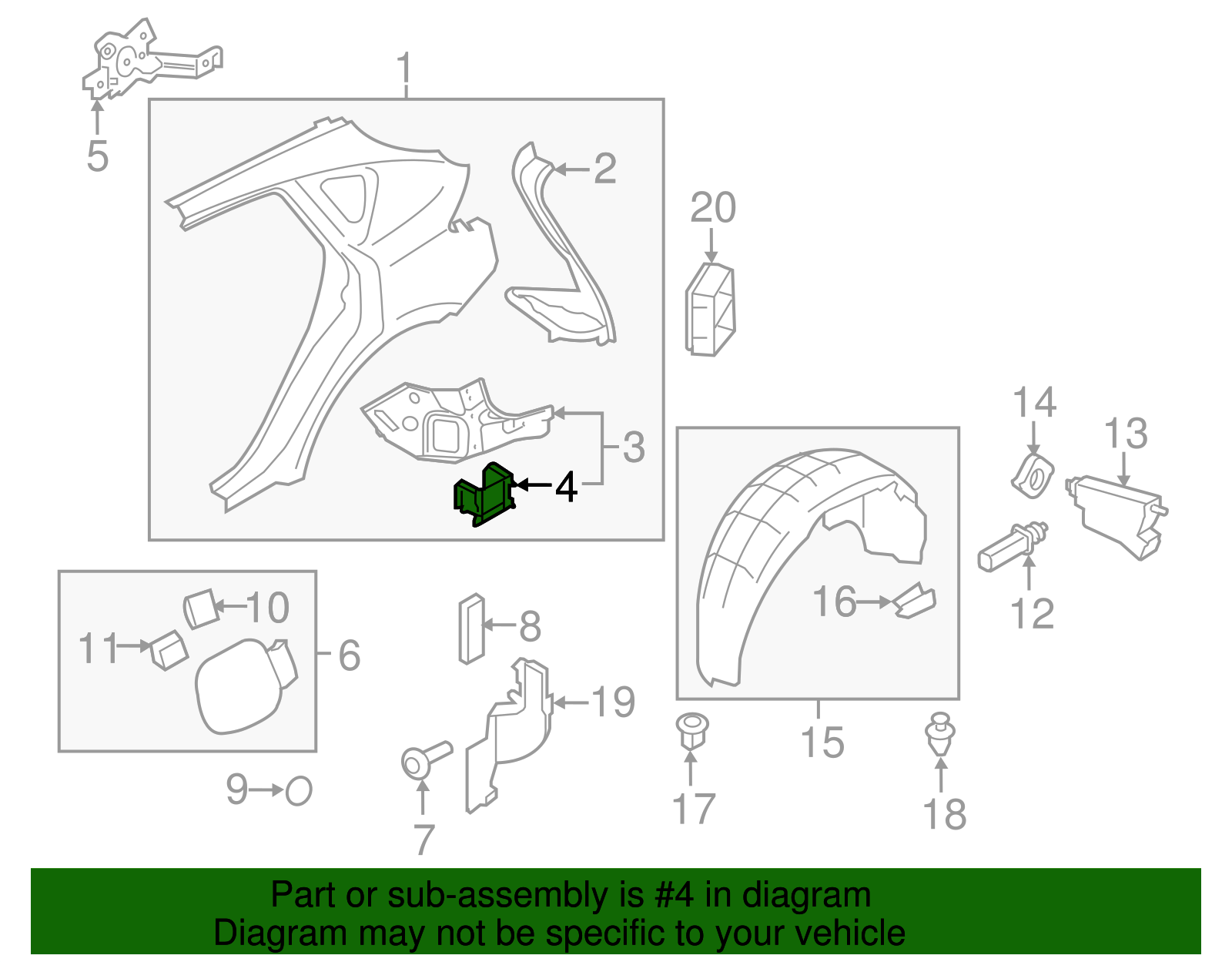 85252-1CA0A - Tail Lamp Panel Reinforcement 2009-2017 Infiniti ...