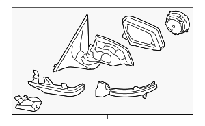 Genuine BMW 51-16-7-308-406 | Mirror Assembly | FREE Shipping on Most ...