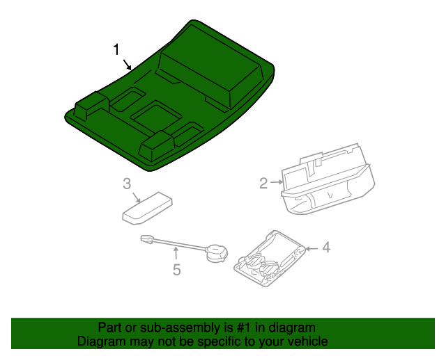 Genuine OEM Overhead Console Part# LR019338 Fits 2010-2012 Land Rover ...