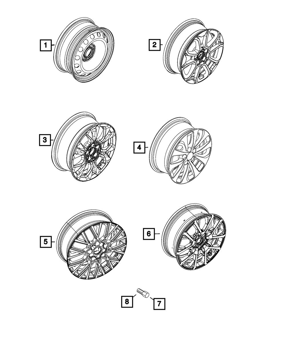 2016-2018 Fiat 500X Wheel-Aluminum 6AN71U24AA | Mopar eStore