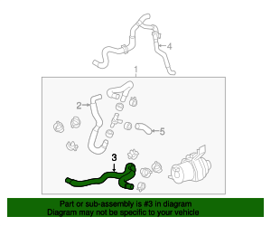 2008-2010 Toyota Highlander Heater Hose 87245-48B30 | OEM Parts Online