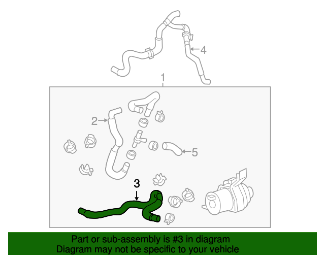 2008-2010 Toyota Highlander Heater Hose 87245-48B30 | OEM Parts Online