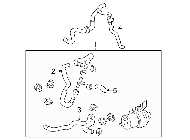 2008-2010 Toyota Highlander Heater Hose 87245-48B30 | OEM Parts Online