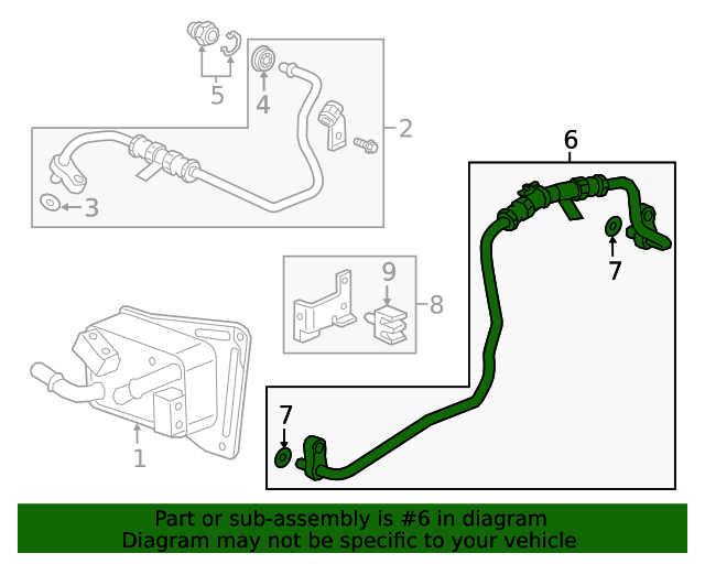2019-2022 GM Automatic Transmission Fluid Cooler Outlet Pipe 24288993 ...