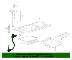 2003-2005 Porsche Camshaft Sensor 996-606-106-03 | Sunset Porsche Parts