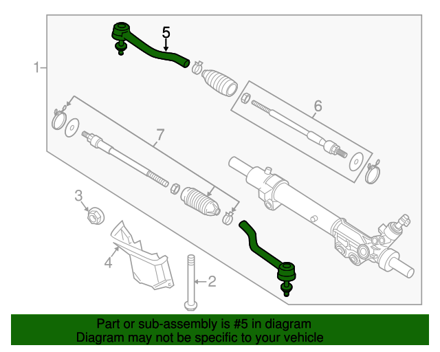 2013-2023 Nissan Outer Tie Rod D8520-3TA0A | Nissan Parts Plus
