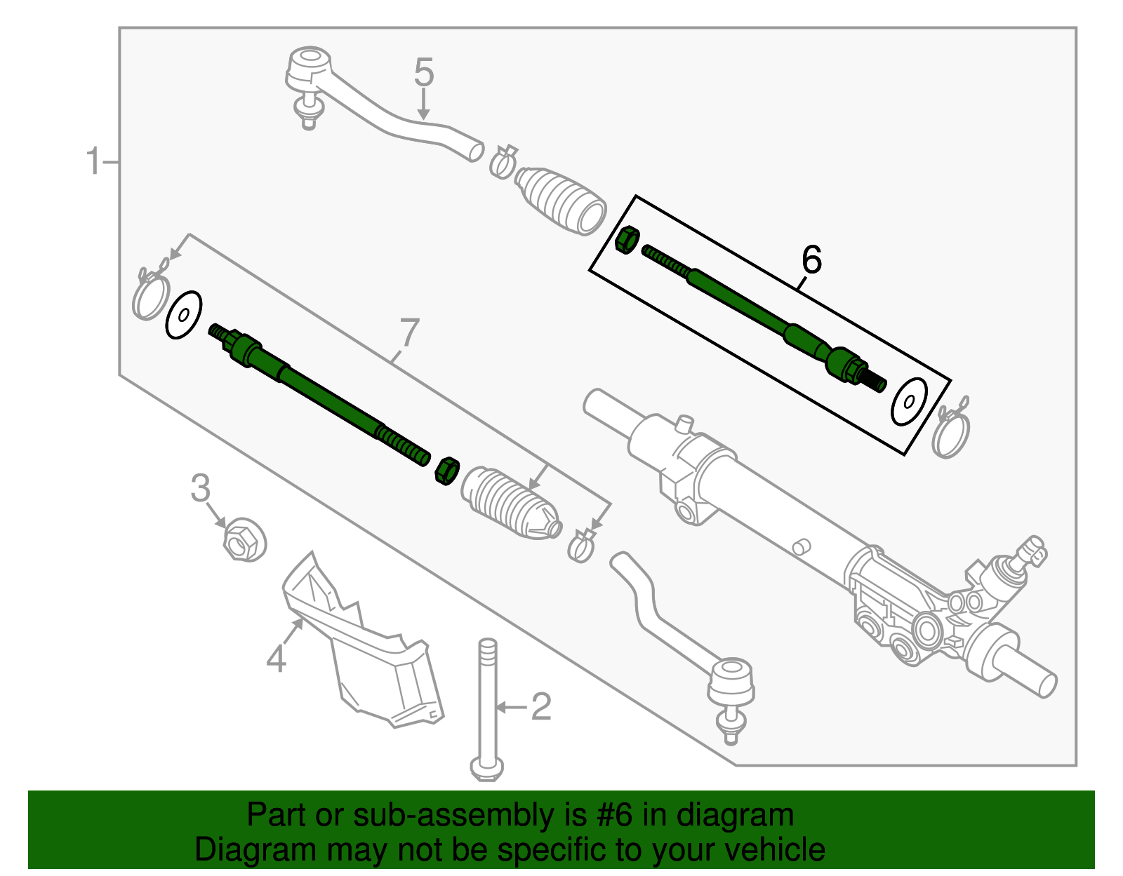 2013-2023 Nissan Inner Tie Rod D8521-3TA0A | Bill Kay Nissan Parts