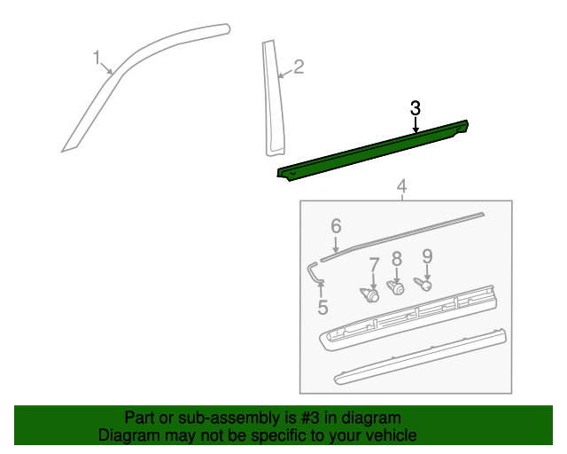2019-2021 Lexus LX570 Belt Molding 75720-60090 | OEM Parts Online