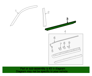 75710-60080 - Door Belt Molding 2008-2021 Lexus LX570 | AutoNationParts.com