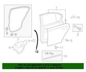 2013-2020 Lexus Front Weather-Strip 67895-30040 | OEM Parts Online