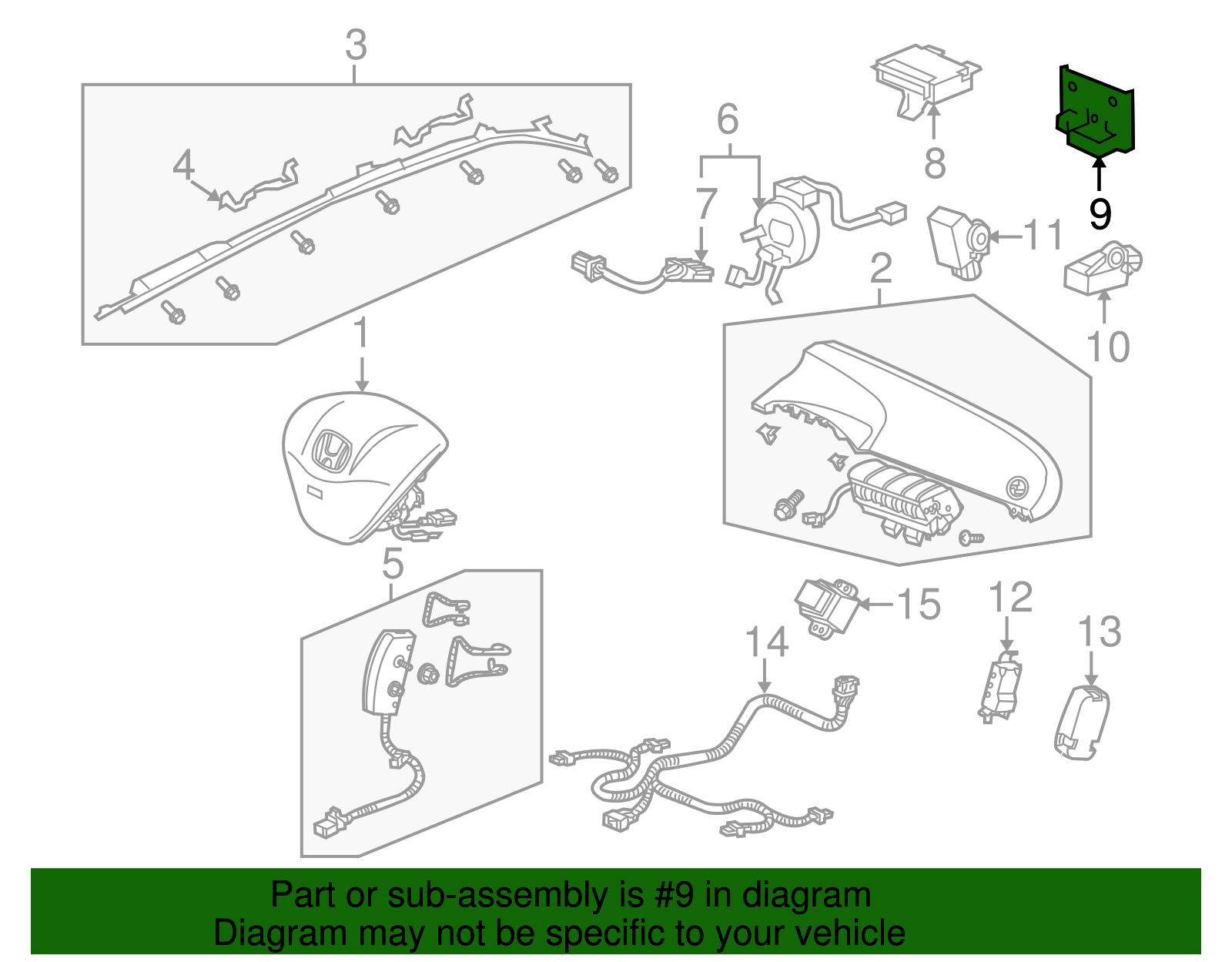 77930-TK6-B11 - Sensor Assembly Front Crash - 2009-2011 Honda Fit ...