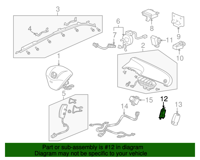 81169-TK6-A21 - Opds Unit 2012-2013 Honda Fit | Honda Parts Online