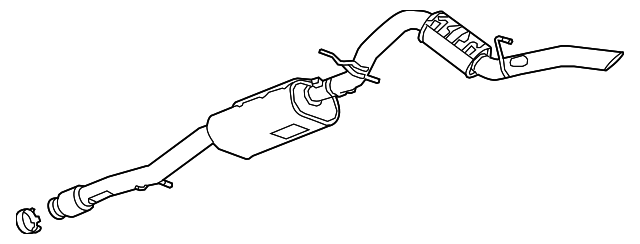 2015-2019 GM Exhaust Front Muffler with Exhaust Pipe 84665236 | QuirkParts