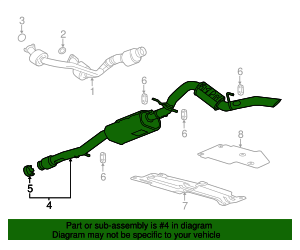 2015-2019 GM Exhaust Front Muffler with Exhaust Pipe 84665236 | QuirkParts