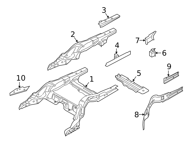 41-00-7-499-102 - End plate, side member, right 2020-2024 BMW ...