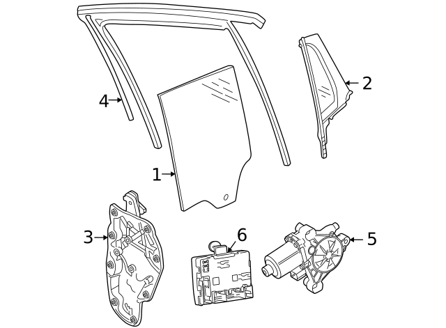 2021-2023 Volkswagen ID.4 Fixed Glass 11A-845-213-E-5AP | vwpartscenter