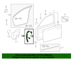 2013-2020 Lexus Door Seal 67865-30060 | AutoNationParts.com
