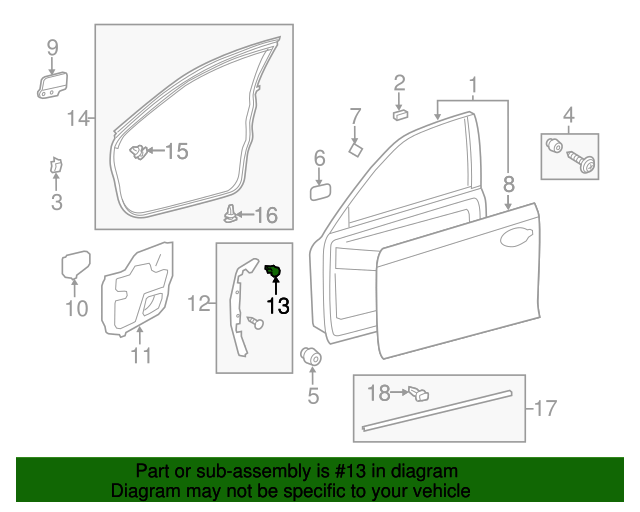 2006-2024 Lexus Front Weather-Strip Upper Clip 90467-08010 | Lexus Of ...