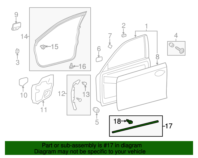 2013-2020 Lexus Lower Weather-Strip 67864-30150 | OEM Parts Online