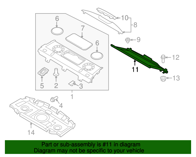85690-3N001-RY - Back Glass Sunshade 2011-2016 Hyundai Equus ...