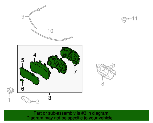 Hyundai - 94001-J0070 - Instrument Cluster - 2018-2021 Hyundai Accent ...