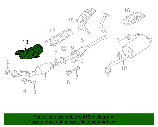 74751-1HL1A - Heat Shield - 2012-2019 Nissan | Nissan OEM Parts Direct