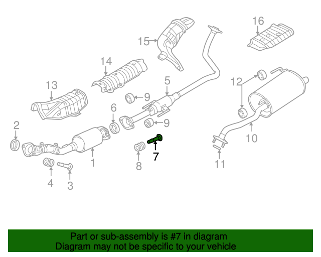20606-8H30A - Exhaust Manifold Bolt And Spring 2007-2021 Nissan ...