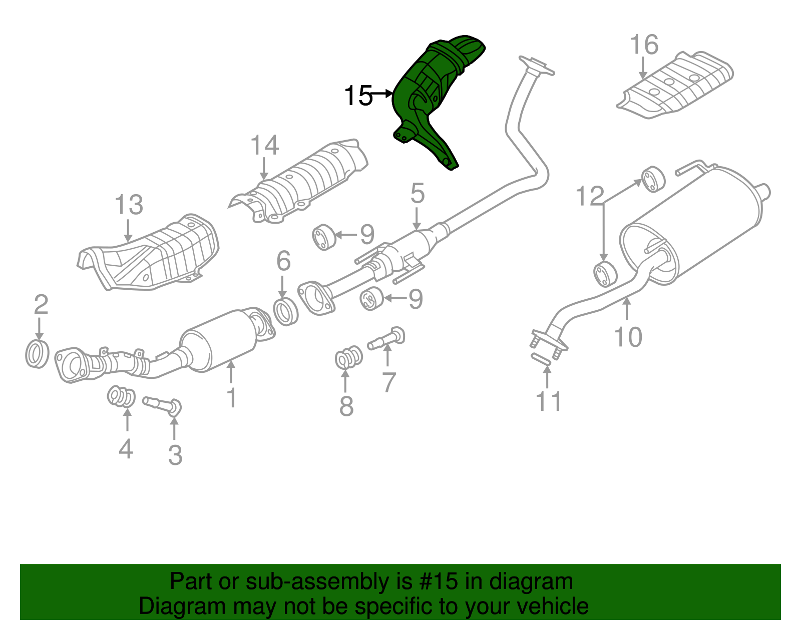 2012-2024 Nissan Heat Shield 74762-1HL0C | Nissan Parts Store