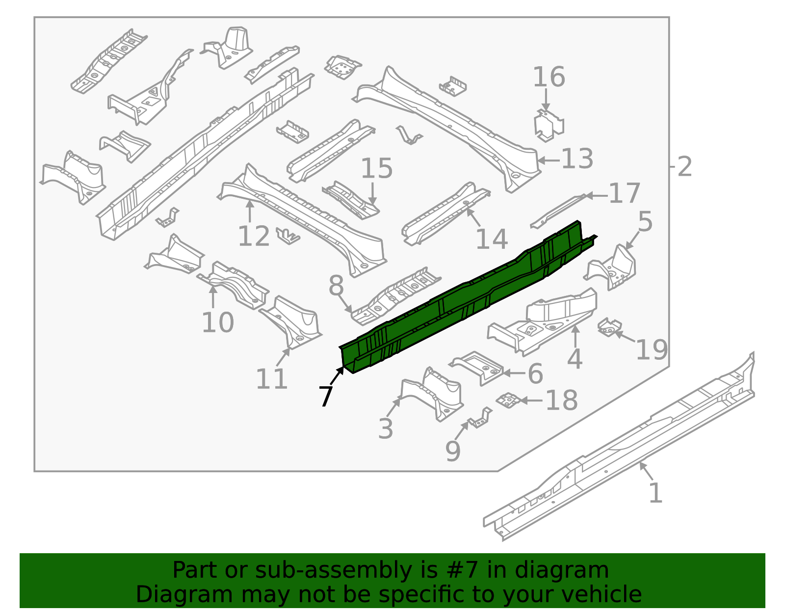 65212-R0000 - Floor Side Rail 2022-2025 Kia Carnival | Kia.Parts Store