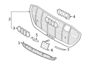 2019-2023 Audi Grille 4KE-853-651-T94 | Audi USA Parts